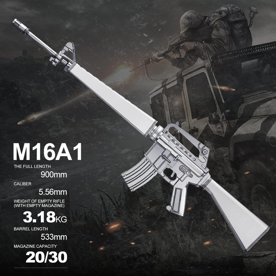 Piececool 3D M16A1 Assault Rifle Metal Building - Architectural Model ...