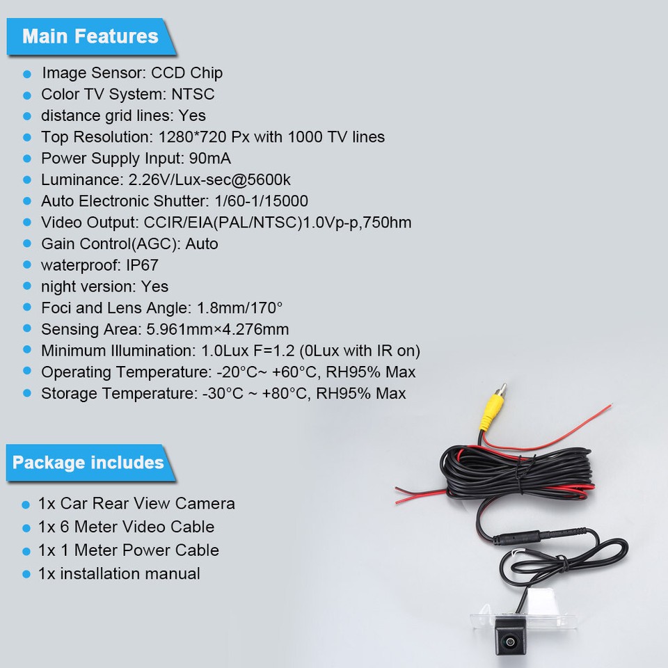 Car reverse Camera for Holden Commodore HSV VE V6 V8 Ute SS Berlina ...