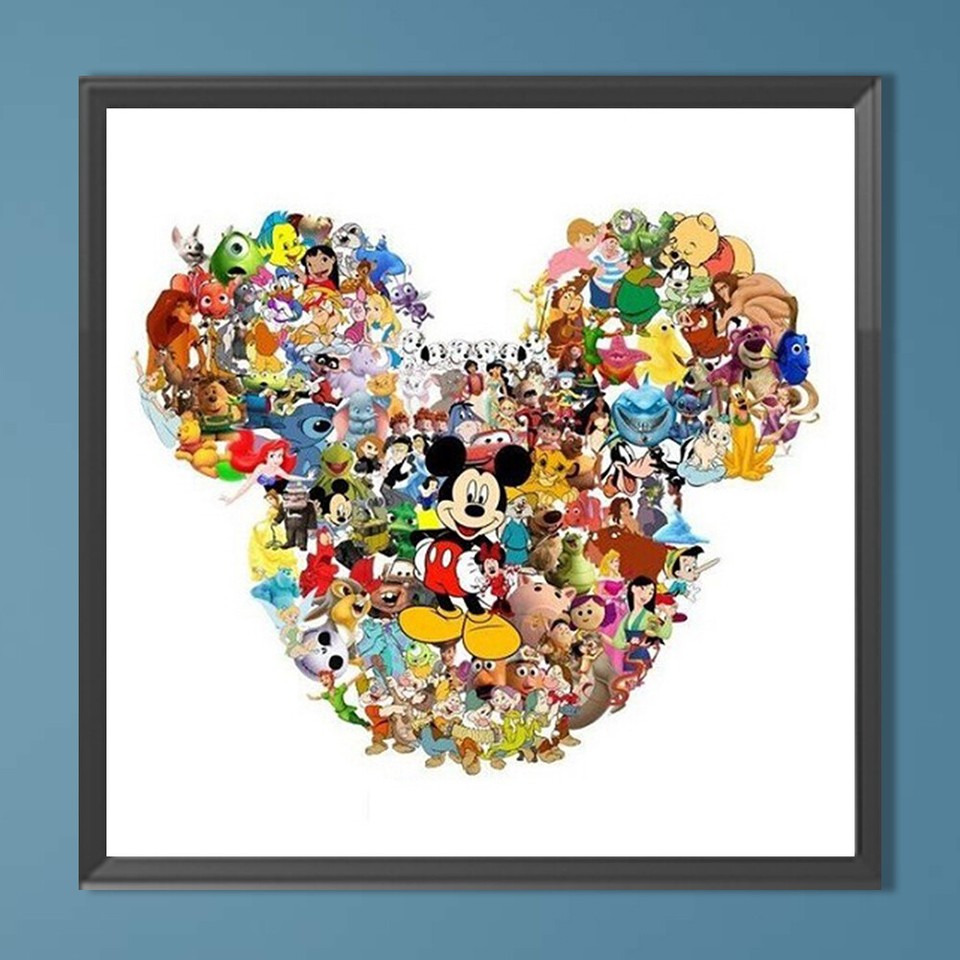 5D DIY Diamond Painted Full Round Diamond Cartoon Mickey Mouse(LD159 ...