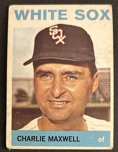 1964 Topps Charlie Maxwell Baseball Card #401 White Sox OF Poor Creased ...