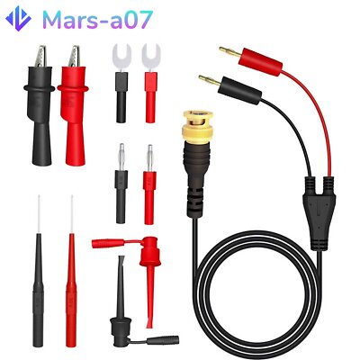 Gold-Plated BNC Test Lead Kit to 2mm Banana Plug Alligator Clip ...