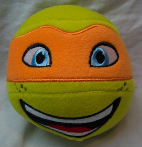 TEENAGE MUTANT NINJA TURTLES MICHELANGELO BALL 5" Plush Stuffed Animal ...