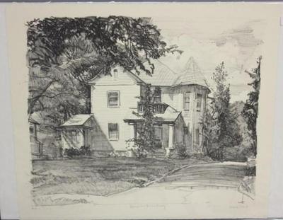 Frank Stack Signed "House on Broadway" Etching (Robert Crumb ...