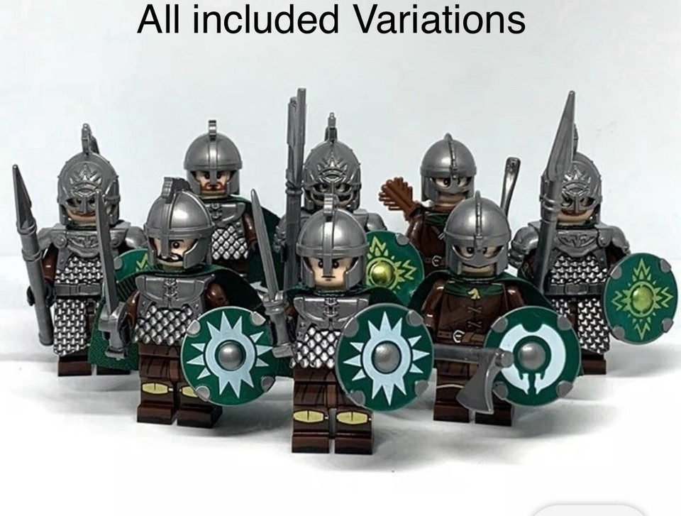 Lego 1x1 Lord Of The Rings Riders of Rohan Army Custom Minifigures lot ...