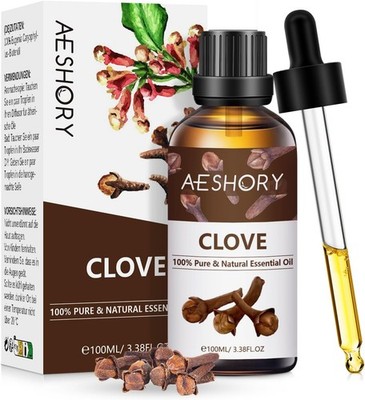 AESHORY Clove Essential Oils 100ml, Pure Natural Clove Bud Oil ...