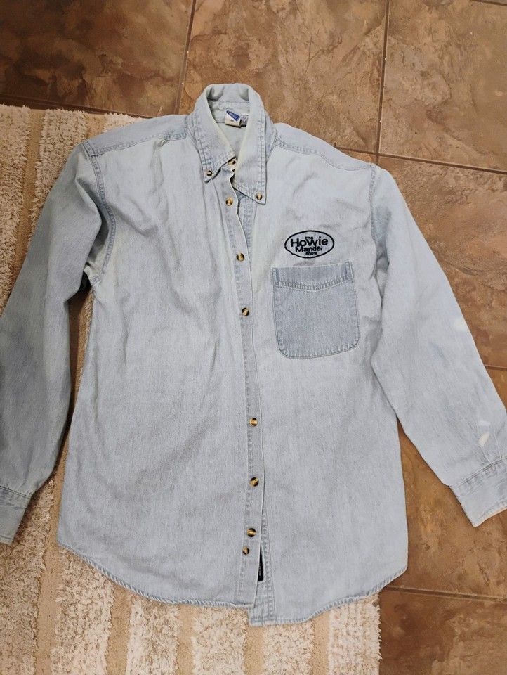 Howie Mandel Jean Long Sleeve Shirt Medium Port&Company Vintage 90s | eBay