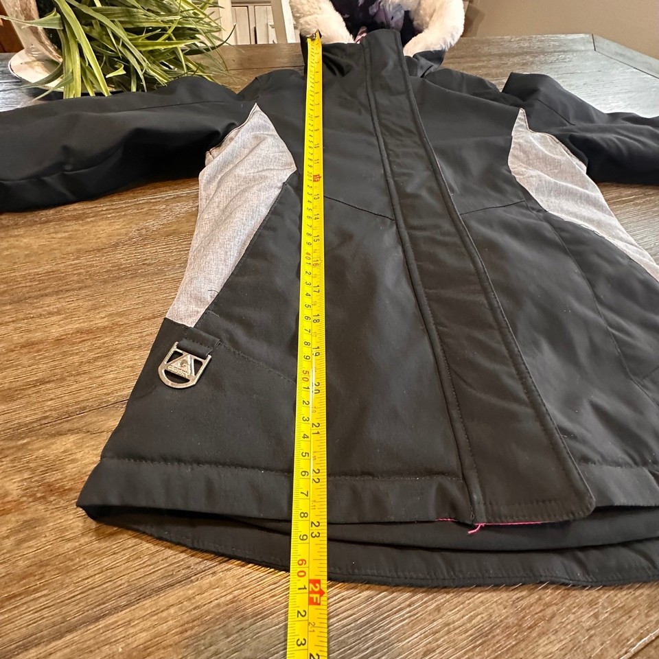 Gerry Girls Black Pink Insulated Hooded Warm Cozy Ski Snow Jacket Size ...