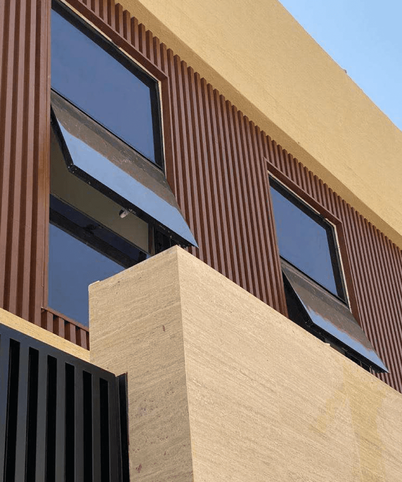 Slatted Composite Cladding Wall Panel - 2M (2 Packs) | Teak ...