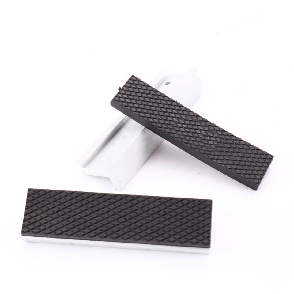 Pair 6" 150mm Universal Vise Jaws with Strong Magnetic Soft Vice Pads ...