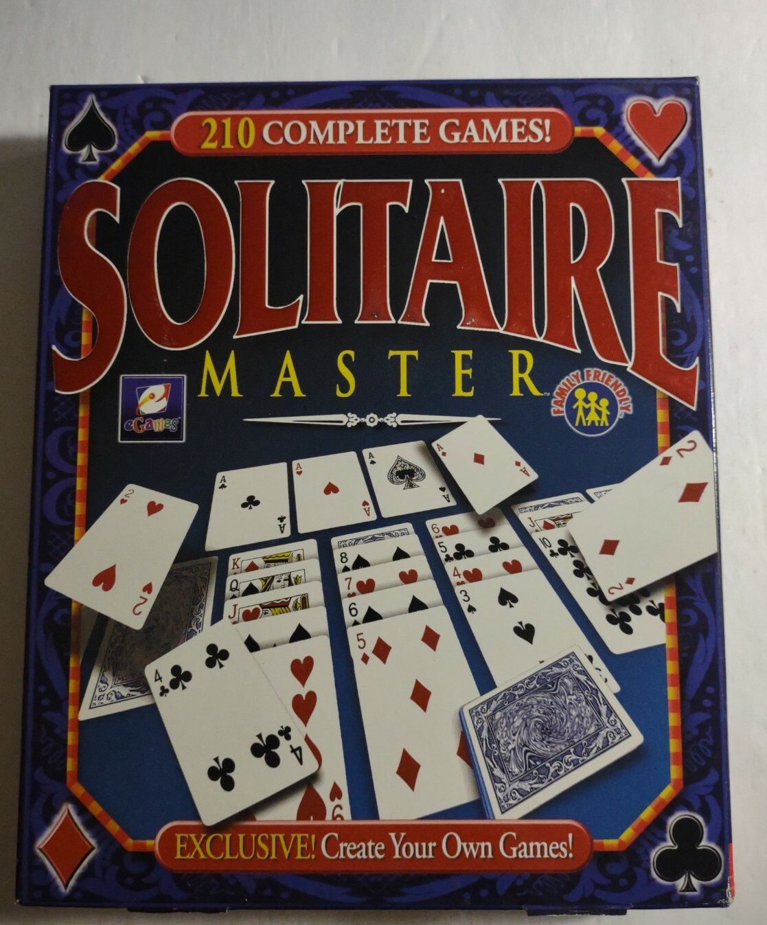 SOLITAIRE MASTER 210 Complete Games 1999 eGames Windows 95/98 PC NEW ...