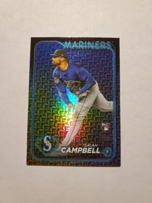 2024 Topps Series 1 ISAIAH CAMPBELL Seattle Mariners RC Easter HOLIDAY ...