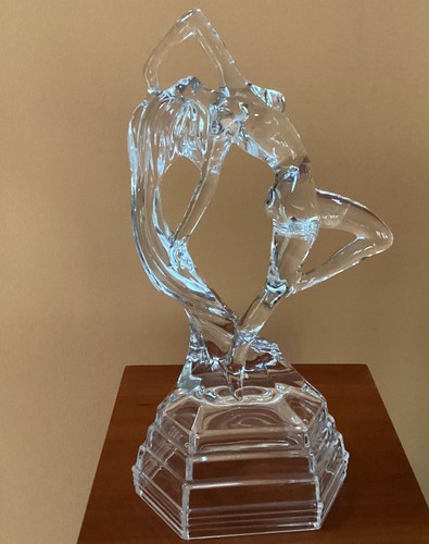 Vintage RCR Crystal Glass Statue Figurine Dancer Ofelia Flowing Hair ...