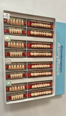 Teeth Acrylic Denture Ruthinium Acryrock 4 Full Set A2 M13, M14, M15 ...