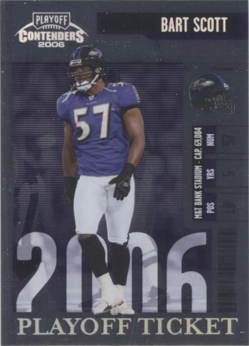2006 Playoff Contenders - Bart Scott #102 Playoff Ticket /199 (RC) for ...