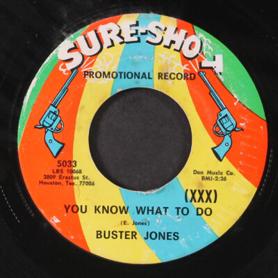 BUSTER JONES: you know what to do / i'm satisfied SURE-SHOT 7" Single ...