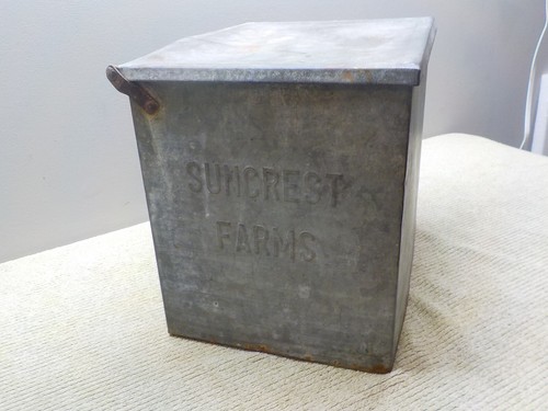 Vintage Galvanized Insulated Front Porch Metal Milk Man Box SUNCREST ...