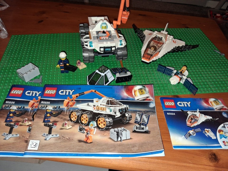 2 X Lego City Space Sets 60224 Satellite Service Mission & 60225 Rover ...