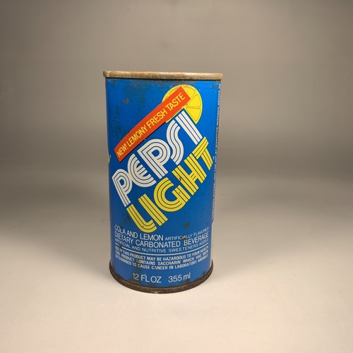 Original Vintage Pepsi Light 1975 Lemon Soda Can Pull Tab Opened Rusty ...