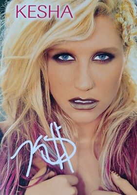 KESHA - Autogrammkarte 14x10cm - Autogramm Fan Sammlung Autograph Card ...