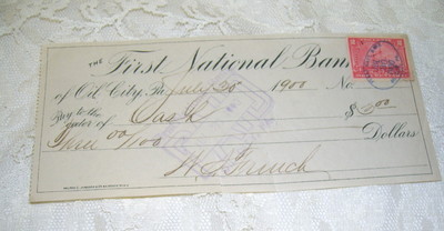 1900 Antique Check First National Bank | eBay