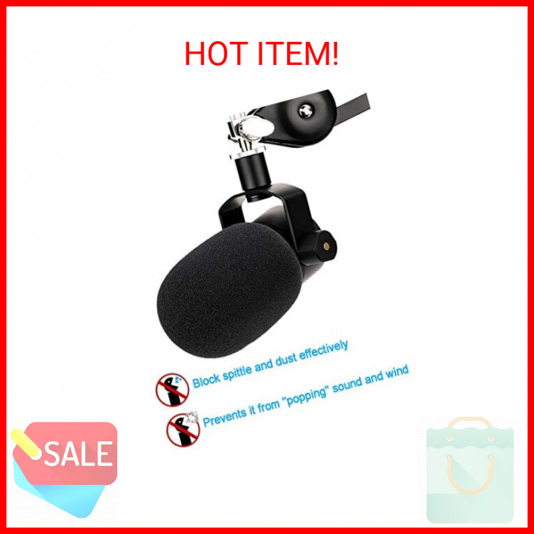 SUNMON PodMic Pop Filter Windscreen - Perfect Mic Foam Cover Compatible ...