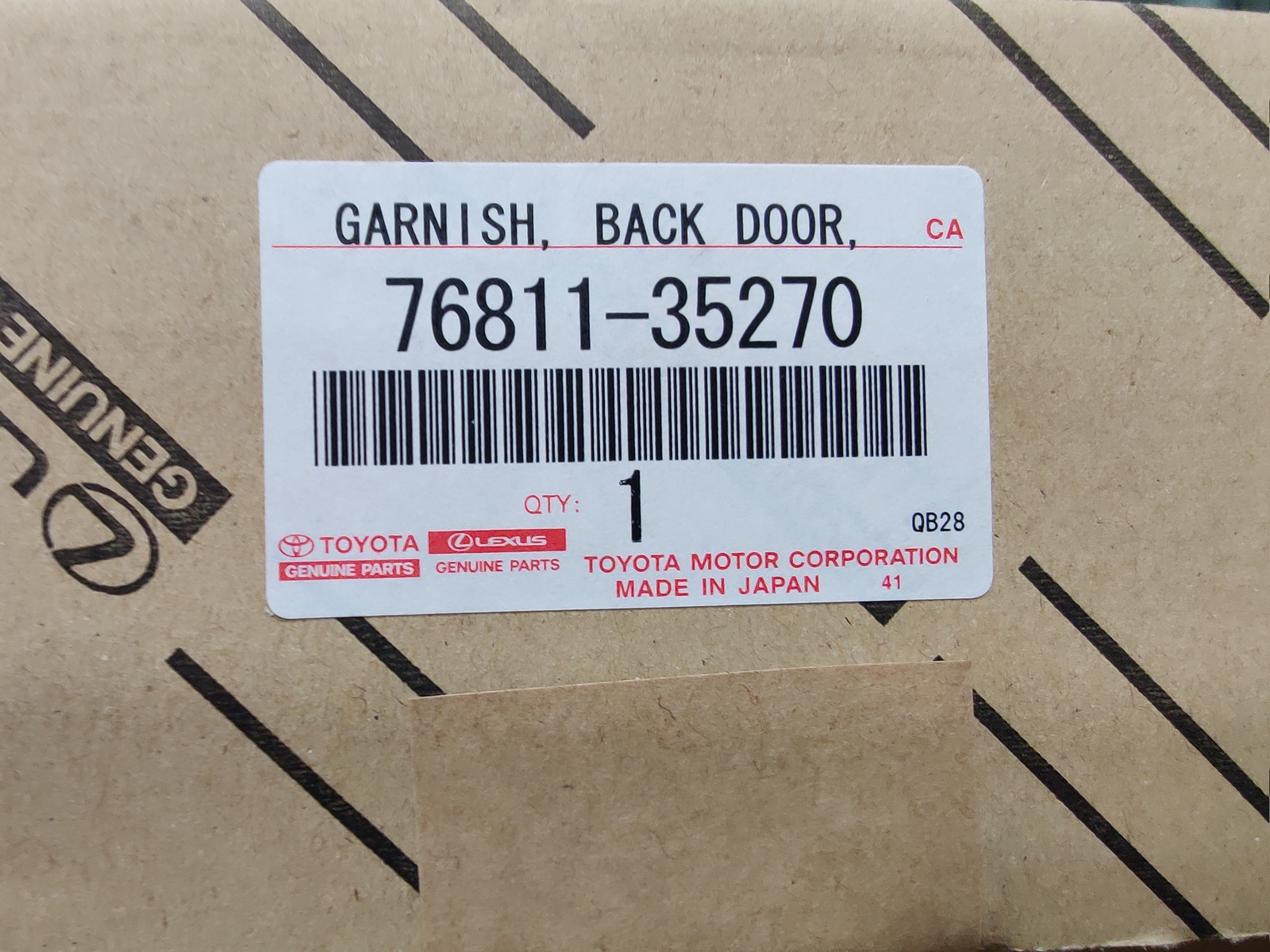 Genuine OEM Toyota 76811-35270 Tailgate Handle Garnish 2010-2020 ...