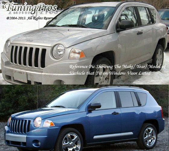JDM Vent Window Visor 4pc Wind Deflector For Jeep Compass 07 08 09 10 ...