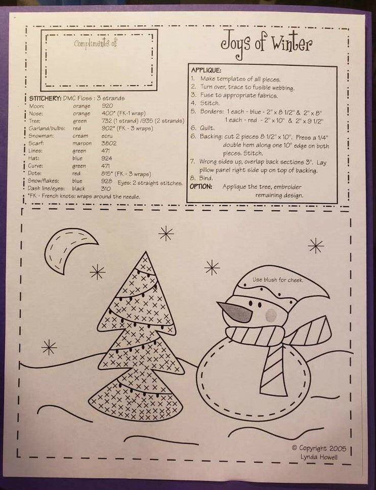 The Stitch Connection Complete BOM Quilt Pattern Set ~ Joys of Winter ...