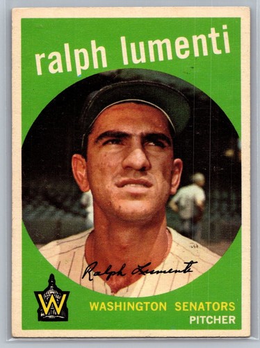 1959 Topps #316 Ralph Lumenti Senators EX CENTERED | eBay