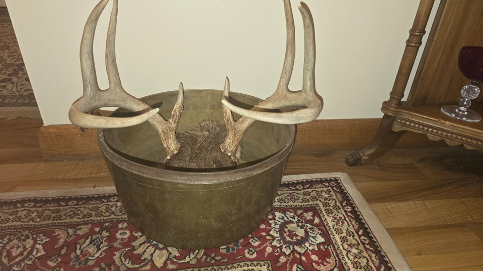 Heavy Brass Pot with Handles – Vintage Solid Brass Bucket – Antique ...