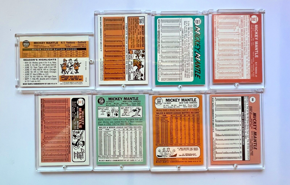 1996 Topps Mickey Mantle Commemorative REFRACTOR Set (1 Thru 19) $45 ...