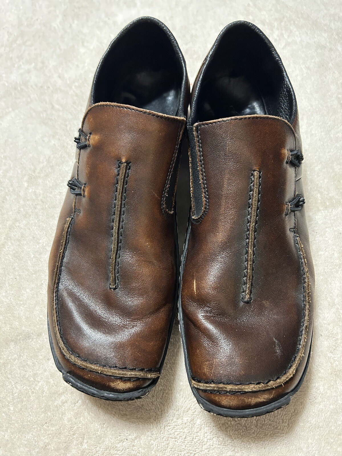 Rieker Womens Antistress Brown Leather Comfort Shoes … - Gem