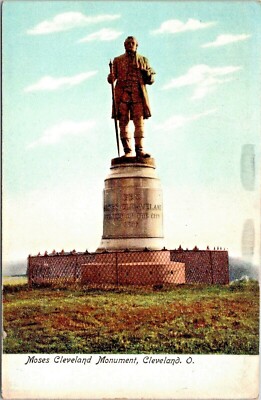 Postcard 1901-1907 Cleveland, Ohio MOSES CLEVELAND MONUMENT Early ...