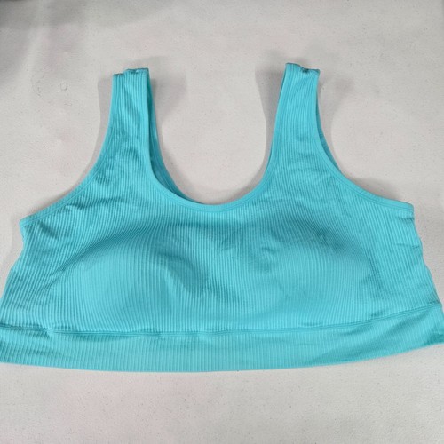 Torrid Curves Women Bra 6X Blue Ribbed Unlined Pullover Ribbed Bralette ...