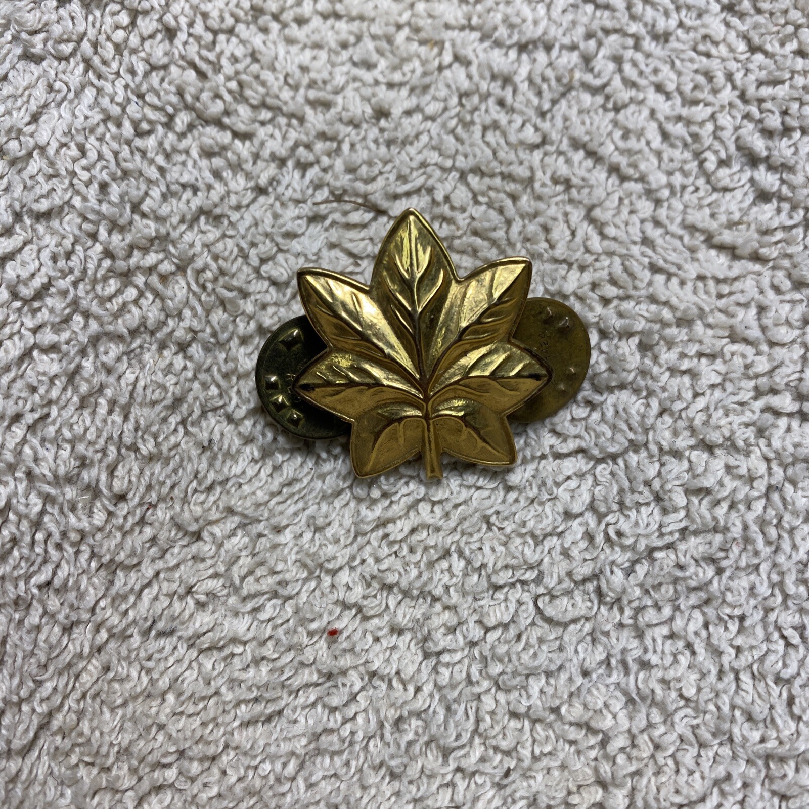 ORIGINAL VINTAGE MILITARY US OFFICER OAK LEAF PIN 1/20 1OK GOLD FILL | eBay