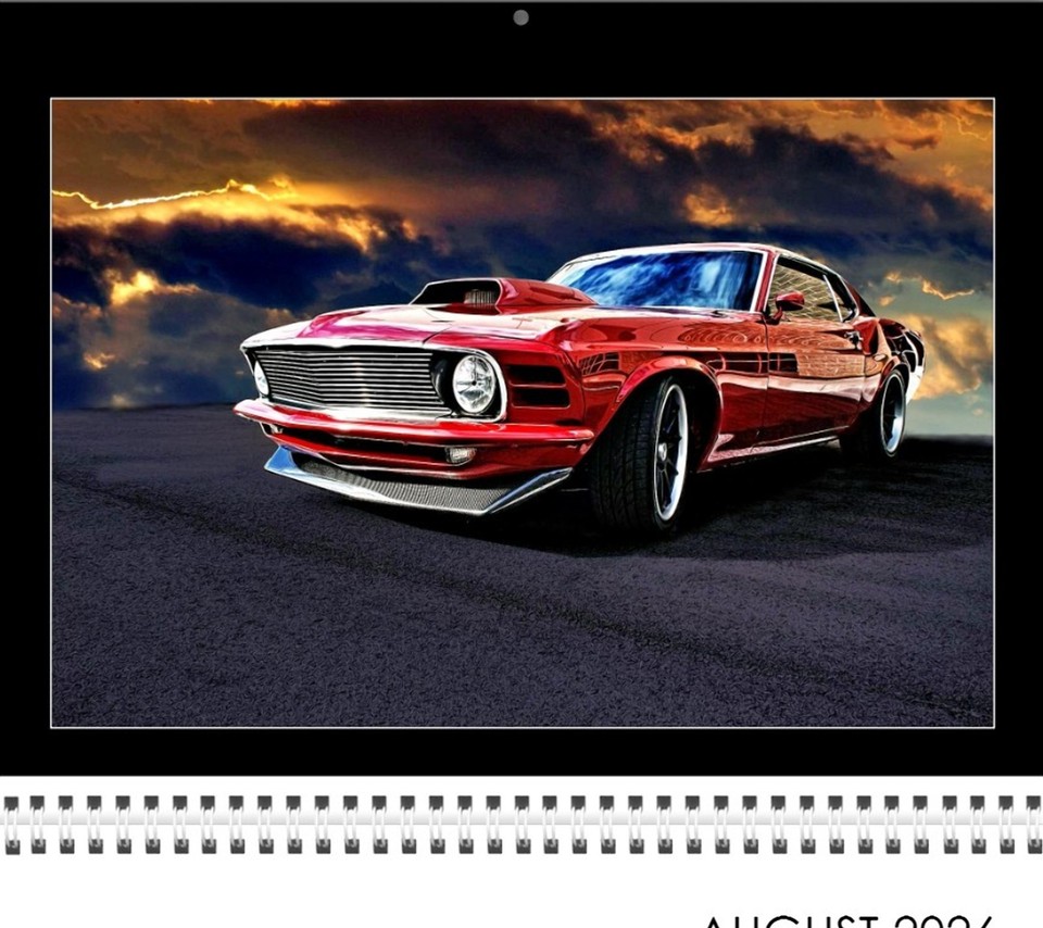 2026 Mustang "Thunder " Classic Car 12-month Hanging Wall Calendar | eBay