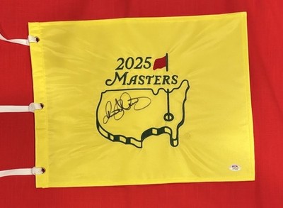Rory McIlroy Champion PGA Autographed Signed 2025 MASTERS Pin Flag PSA ...