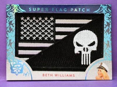 BenchWarmer 2019 25 Years 2 Beth Williams 1/1 ICE BLUE FOIL Super Flag ...