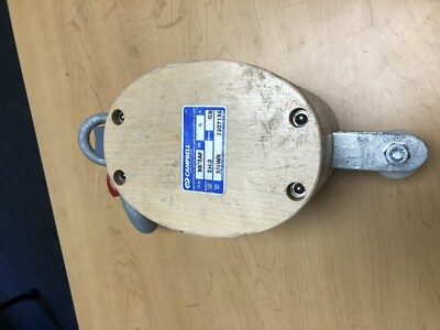 Campbell 3002AF 6" Double Wood Shell Block with Loose Hook (3/4" Rope ...