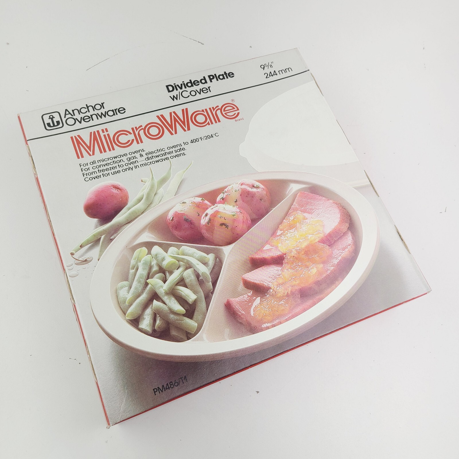 Anchor+Hocking+Microware+Divided+Plate+With+Cover+9+5%2F8%22+Beige ...