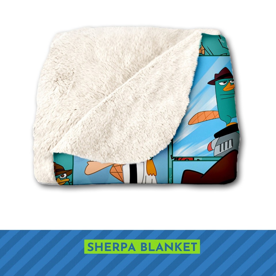 Perry the Platypus Blanket, Perry the Platypus Movies Fleece, Sherpa ...