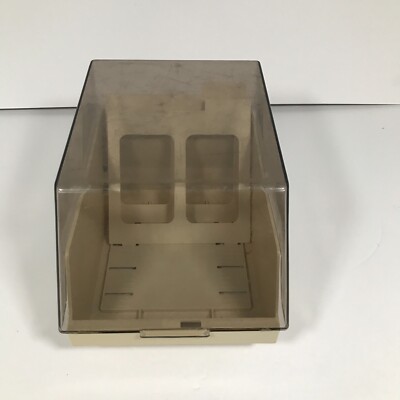 5.25 Inch Floppy Disc Holder Organizer Storage Case With Dividers Smoke ...