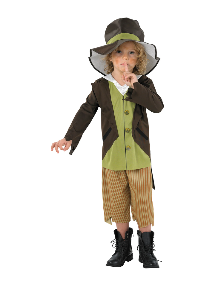 Victorian Boy Kids Book Day Fancy Dress Costume Poor Boys Age 3-13 ...
