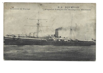 BATEAU MARINE PAQUEBOT DJEMNAH DES MESSAGERIES MARITIMES | eBay