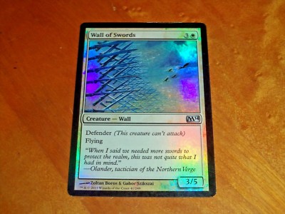 1x Foil - Wall of Swords - Magic the Gathering MTG M14 2014 | eBay