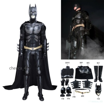 New Batman Costume Cosplay Suit Bruce Wayne The Dark Knight for Adult ...