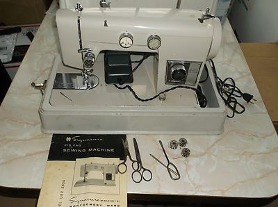 Montgomery Wards Signature Series Sewing Machine, 110W + Extras - Runs ...