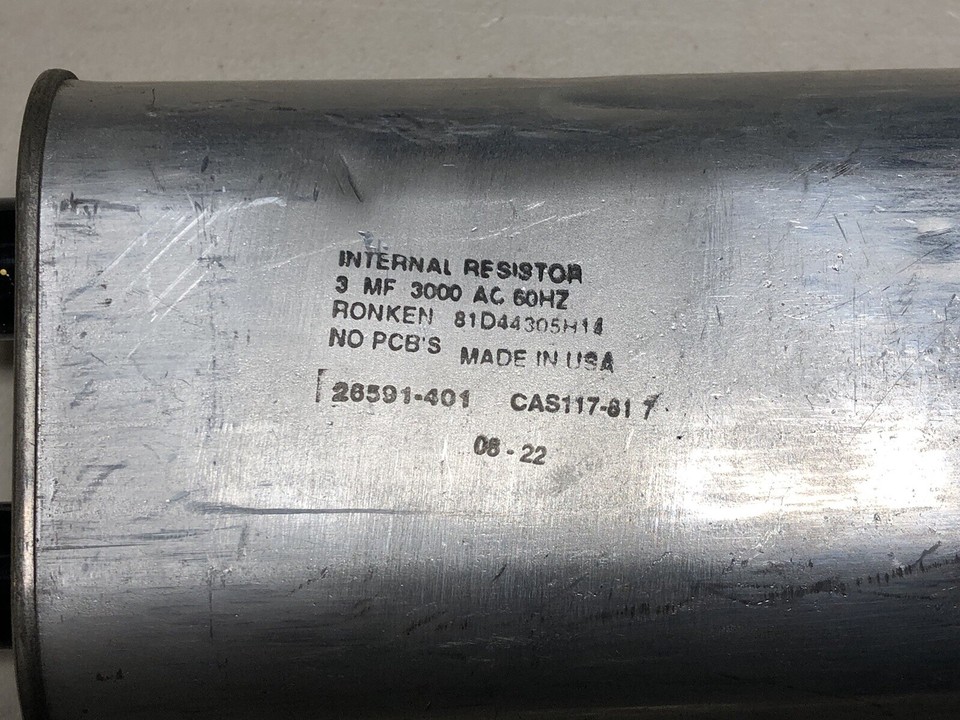 RONKEN 81D44305H14 3 MF, 3000 AC, 60 Hz, New - Open Box | eBay