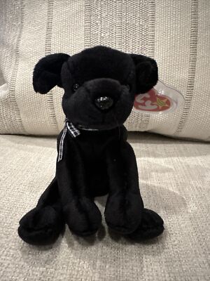 TY Beanie Baby Luke the Black Lab Puppy - DOB June 15, 1998 (tush tag ...