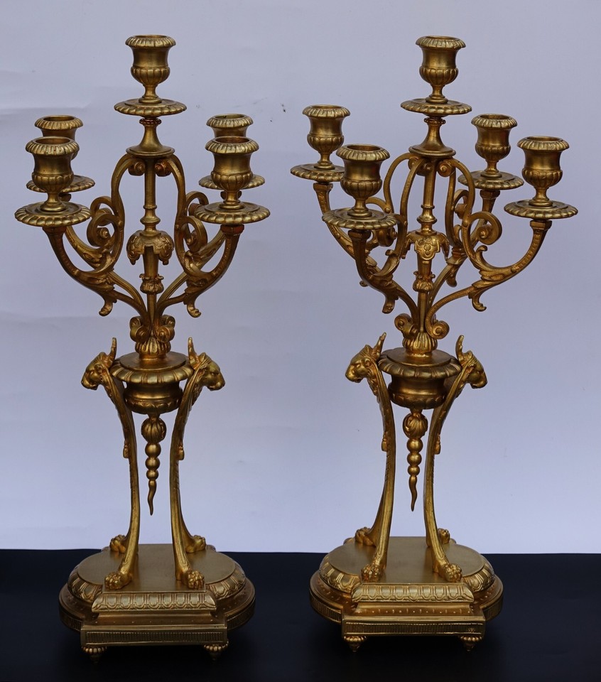 French 19th Century Charles Pickard Regence Gilt Bronze Mantel Clock ...